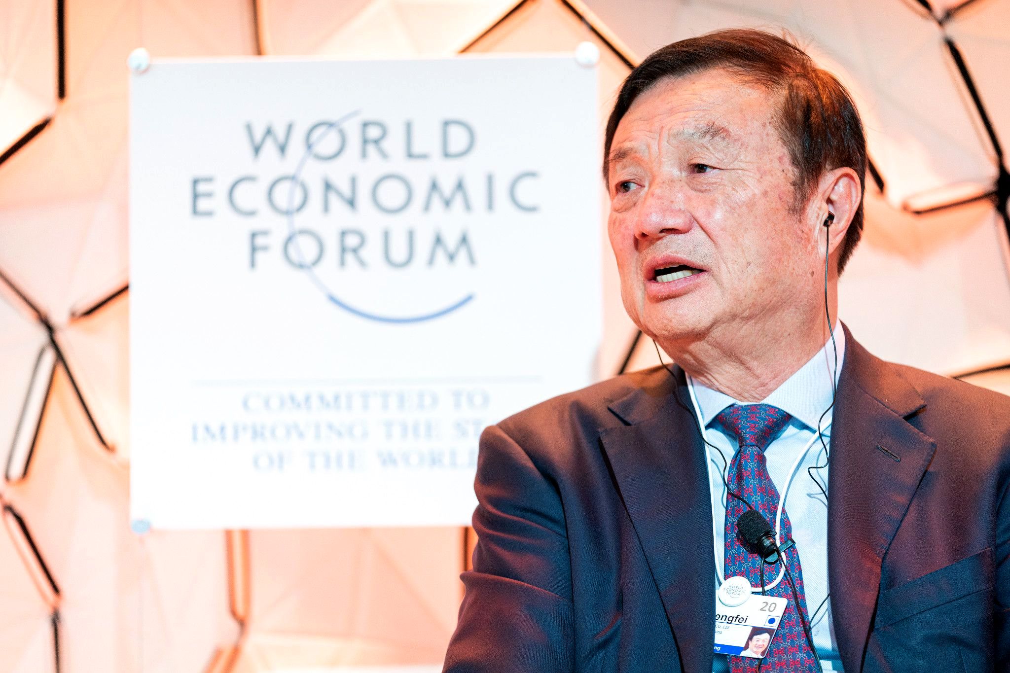 Huawei founder and CEO downplays the US ban at Davos 2020