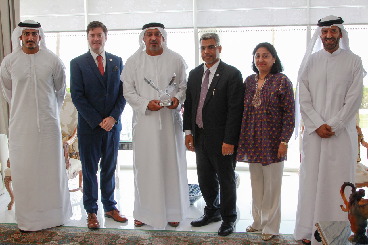 His Highness Dr Sheikh Sultan Bin Khalifa Bin Zayed Al Nahyan receives ...